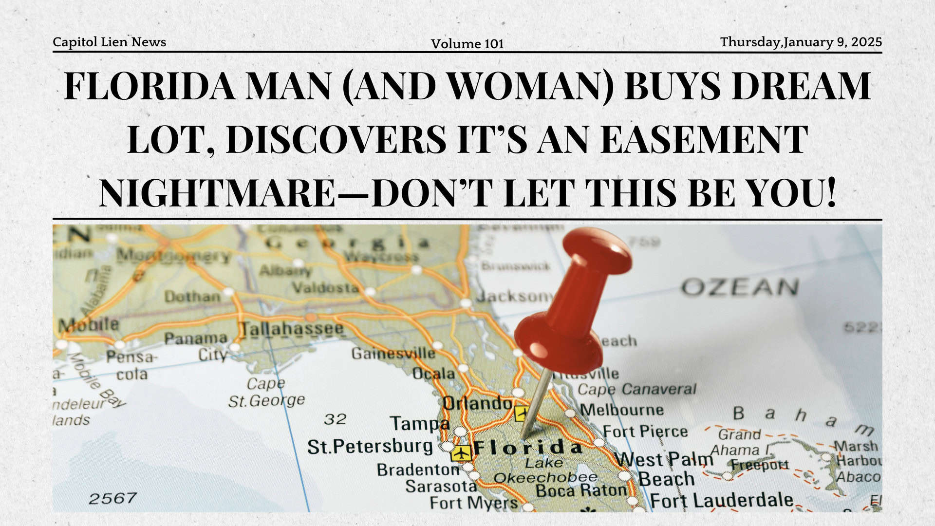 Florida Man (and Woman) Buys Dream Lot, Discovers It’s an Easement Nightmare—Don’t Let This Be ...