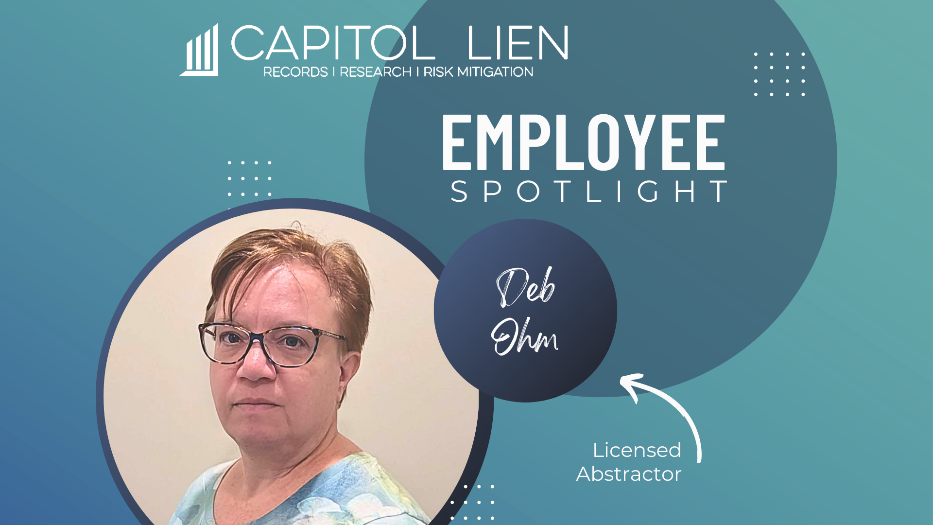 October Spotlight – Deb Ohm - Capitol Lien